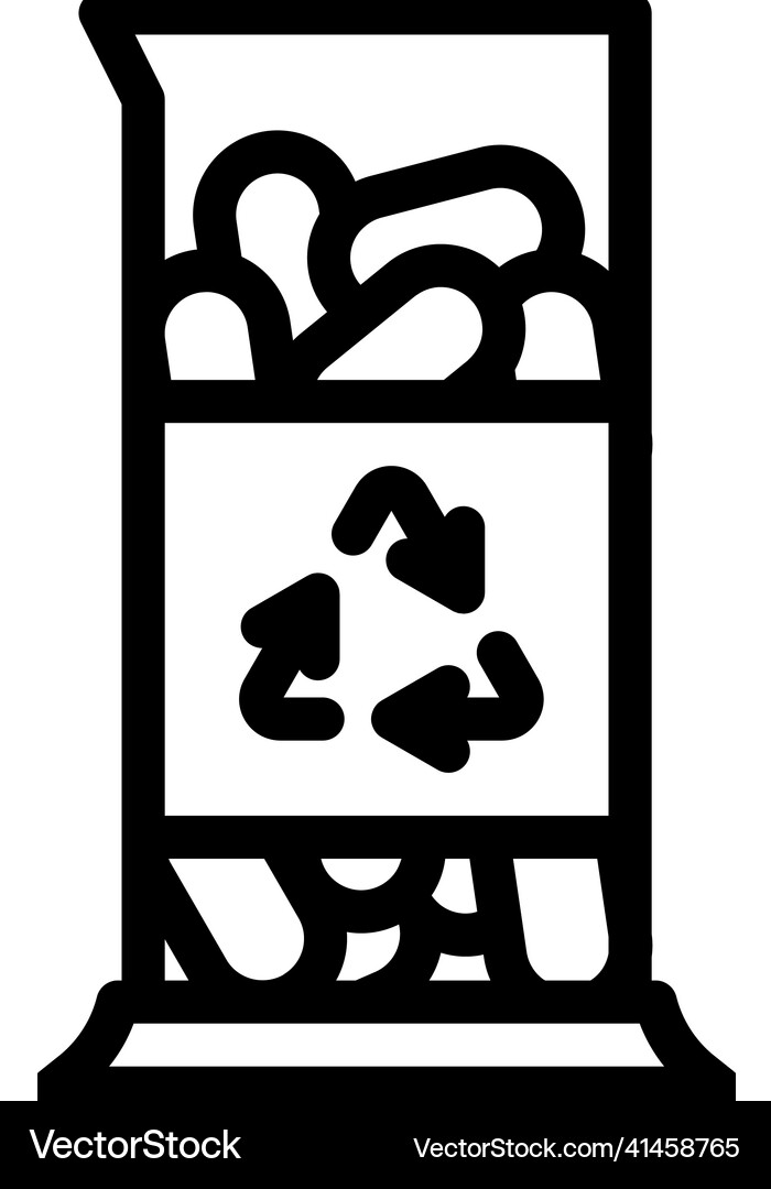 Plastic chemical industry line icon Royalty Free Vector