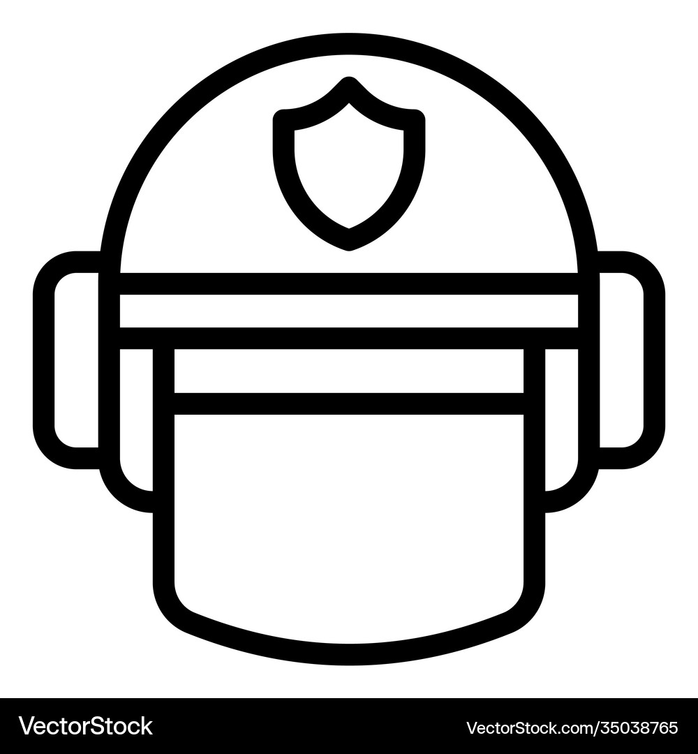 Riot protection helmet icon protest related Vector Image