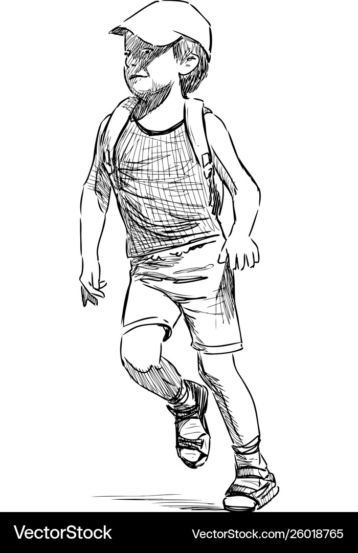 Running boy Royalty Free Vector Image - VectorStock