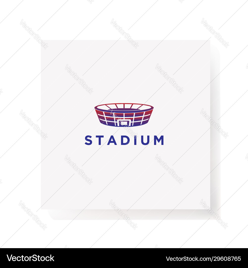 Sport stadium arena logo design Royalty Free Vector Image