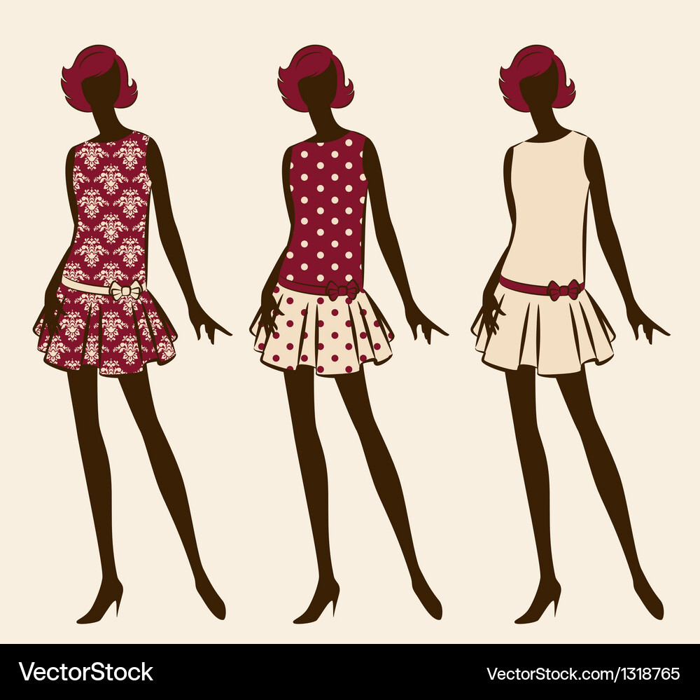 Vintage fashion model Royalty Free Vector Image