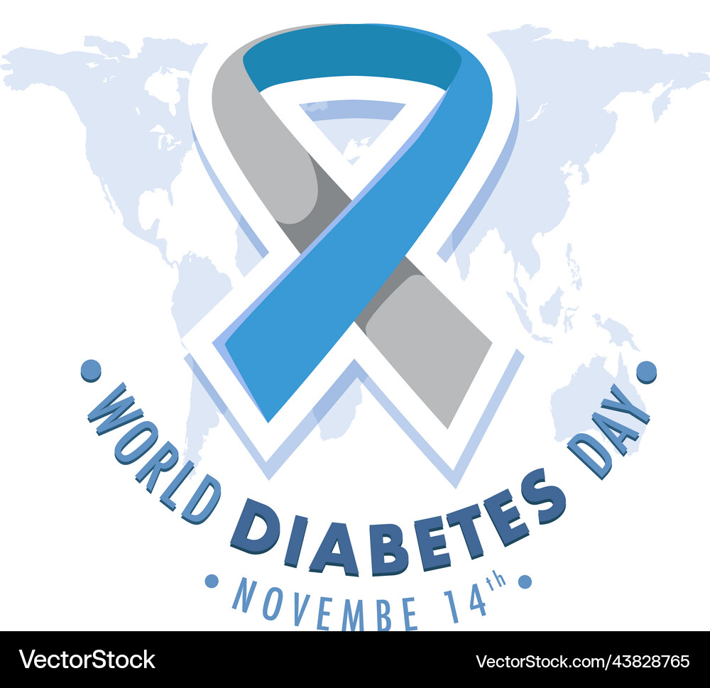 World diabetes day logo design Royalty Free Vector Image