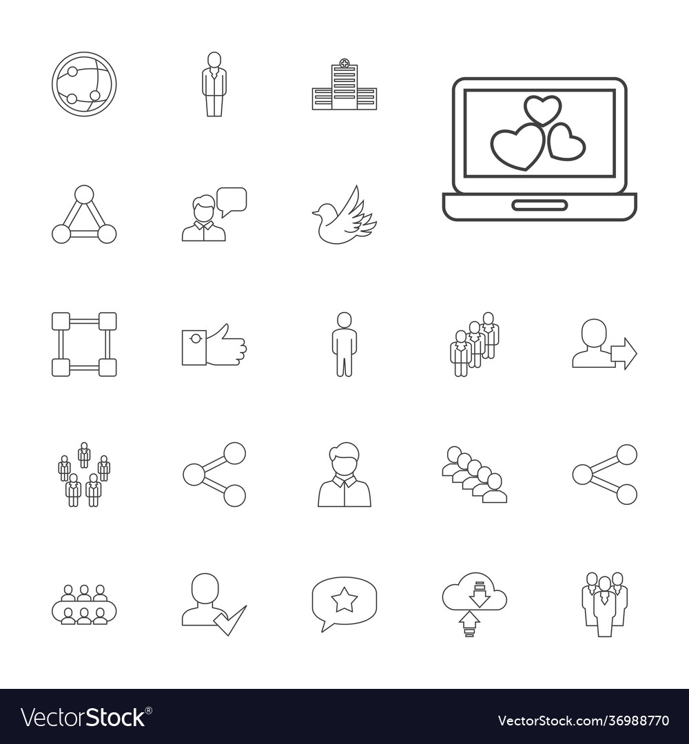 22 social icons Royalty Free Vector Image - VectorStock