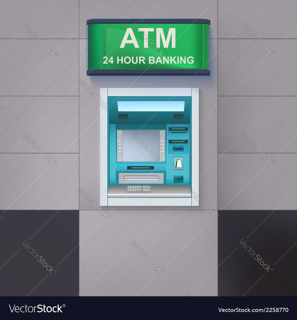 Atm machine Royalty Free Vector Image - VectorStock