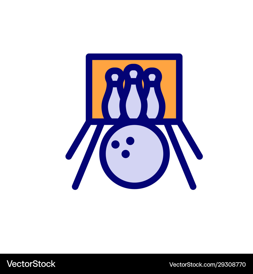 Bowling icon sign symbol design template Vector Image