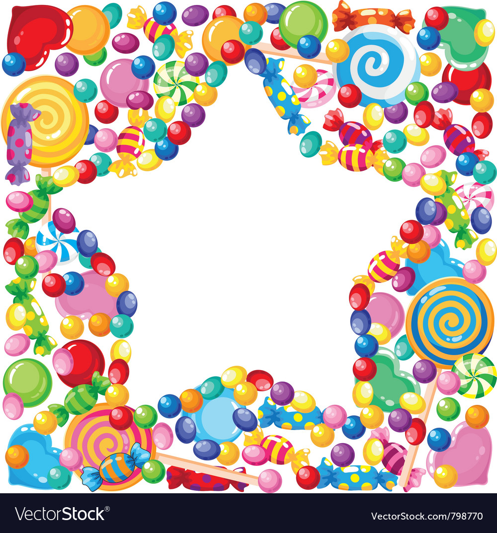 Candy star Royalty Free Vector Image - VectorStock