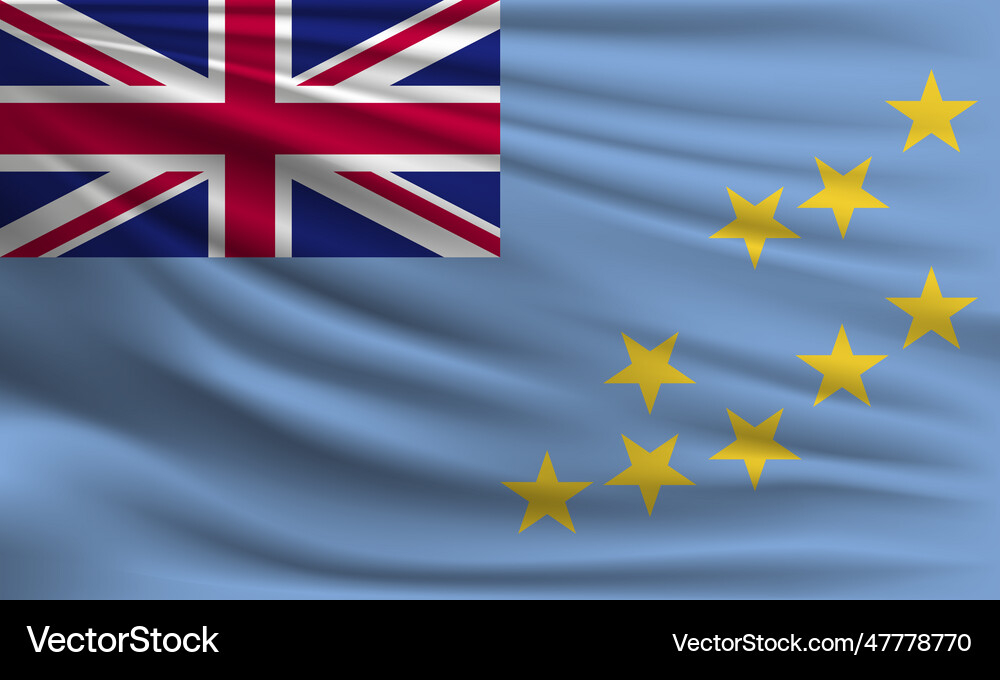 Flag of tuvalu Royalty Free Vector Image - VectorStock
