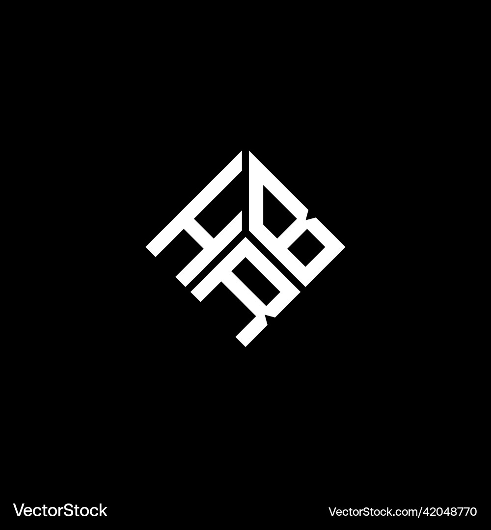 Hrb letter logo design on black background Vector Image