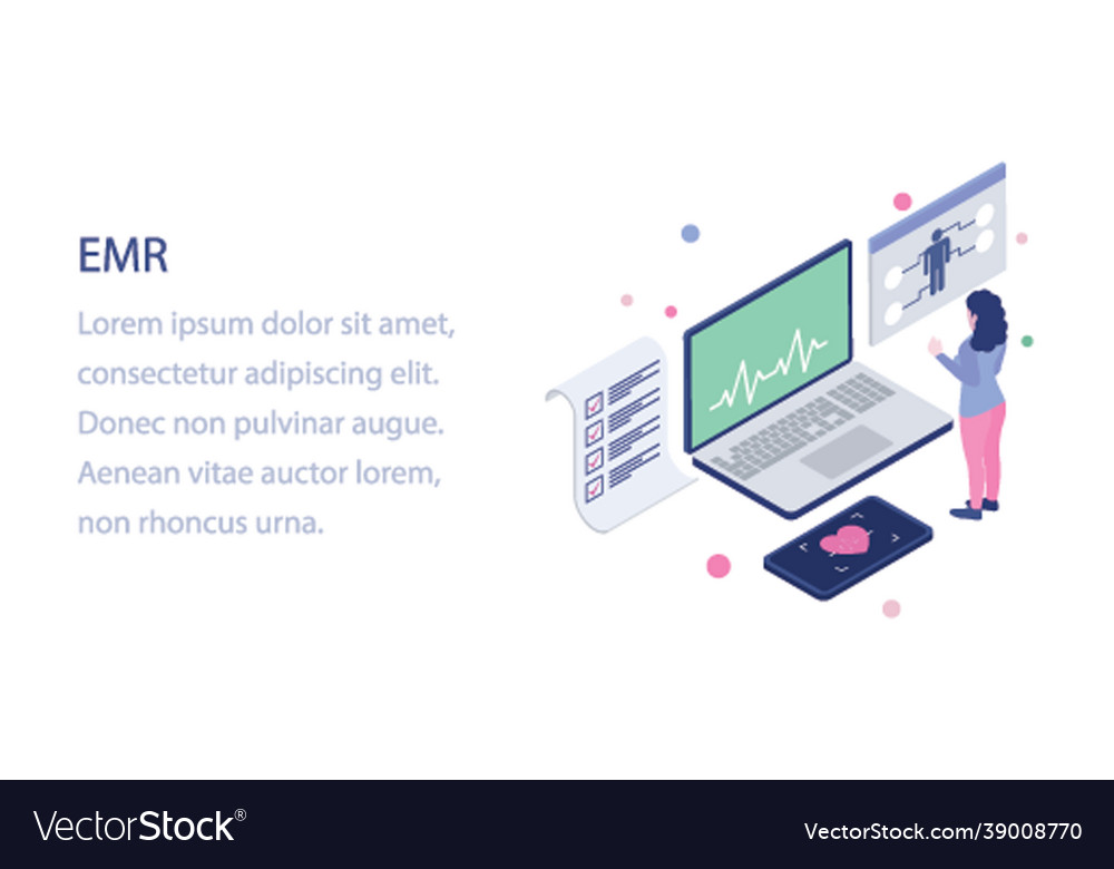 Online emr Royalty Free Vector Image - VectorStock
