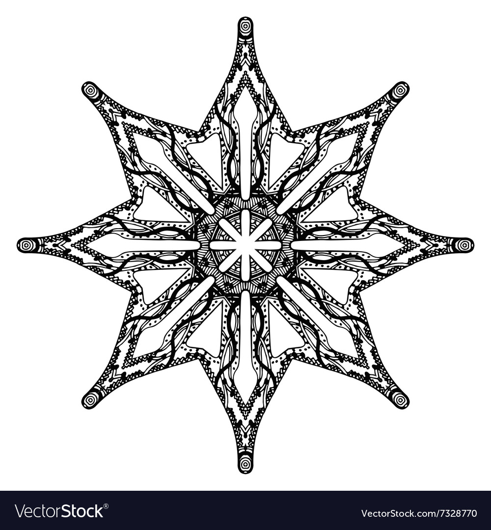 Star handdrawn pattern Royalty Free Vector Image