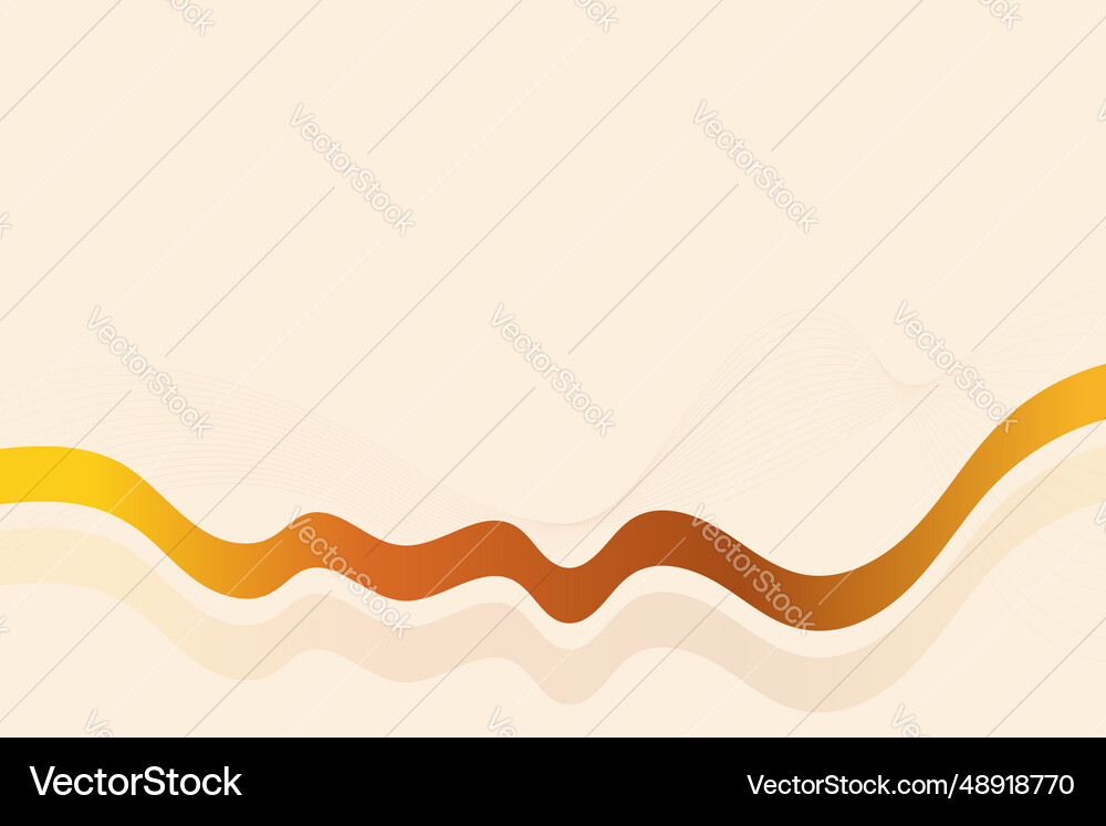 Wavy golden silk ribbon flow Royalty Free Vector Image