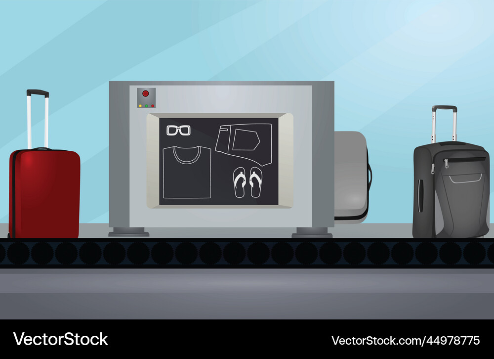Airport luggage line Royalty Free Vector Image