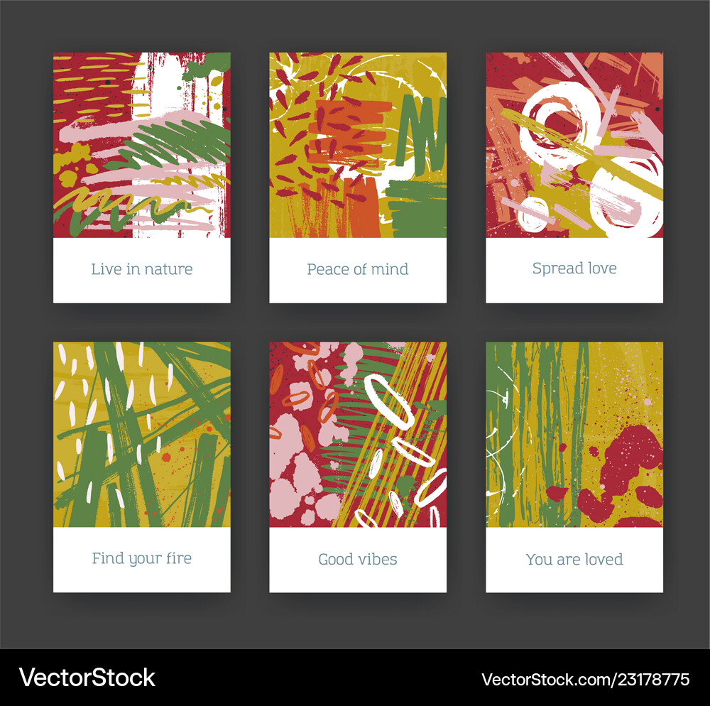 Collection flyer greeting card or poster Vector Image