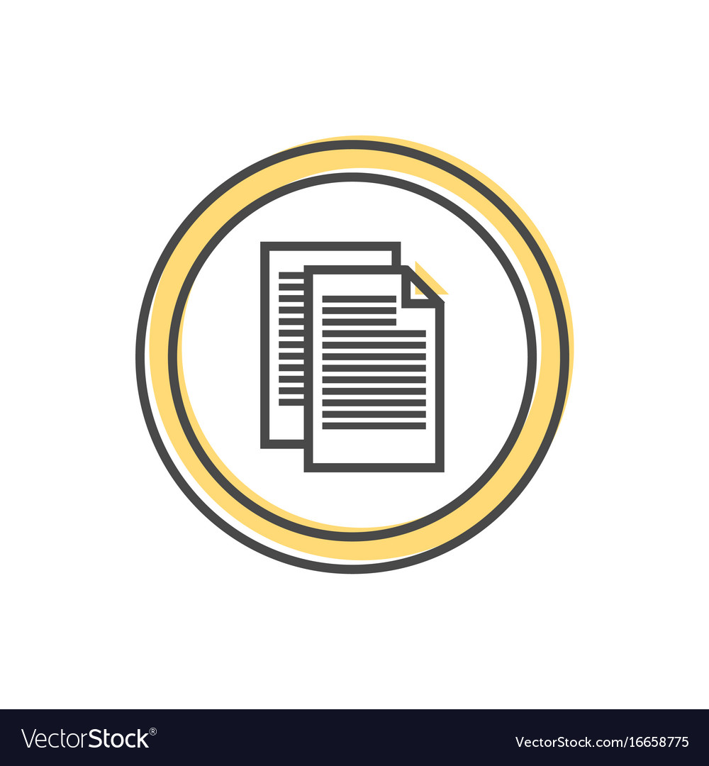 Data sorting icon with document sign Royalty Free Vector