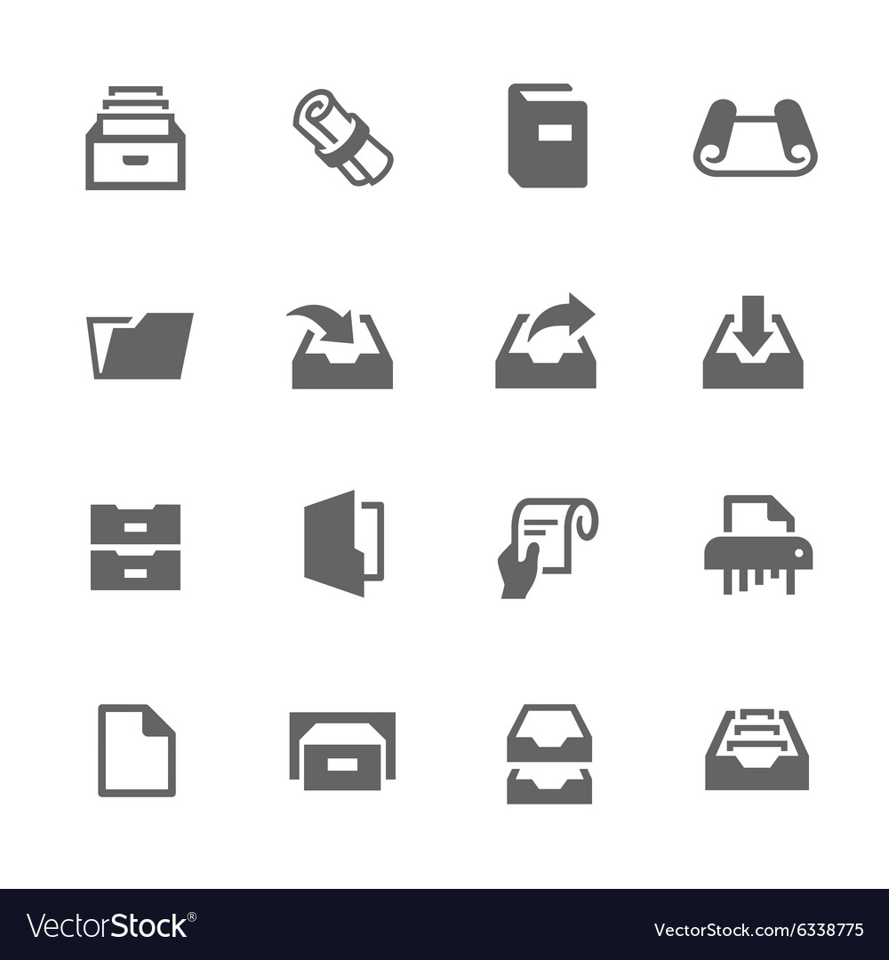 Document icons Royalty Free Vector Image - VectorStock