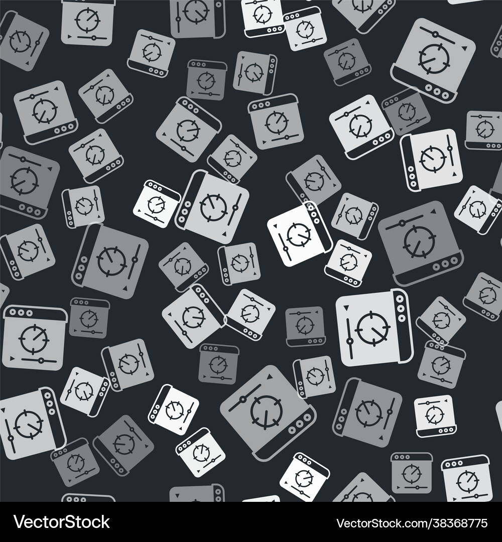 Grey online play video icon isolated seamless Vector Image