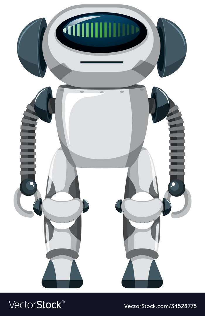 Isolated robot on white background Royalty Free Vector Image