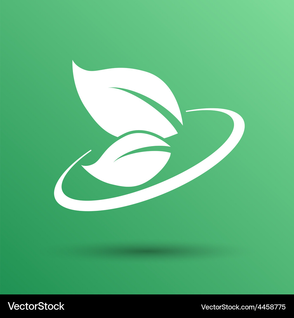 Leaf icon green symbol nature fresh sign element Vector Image