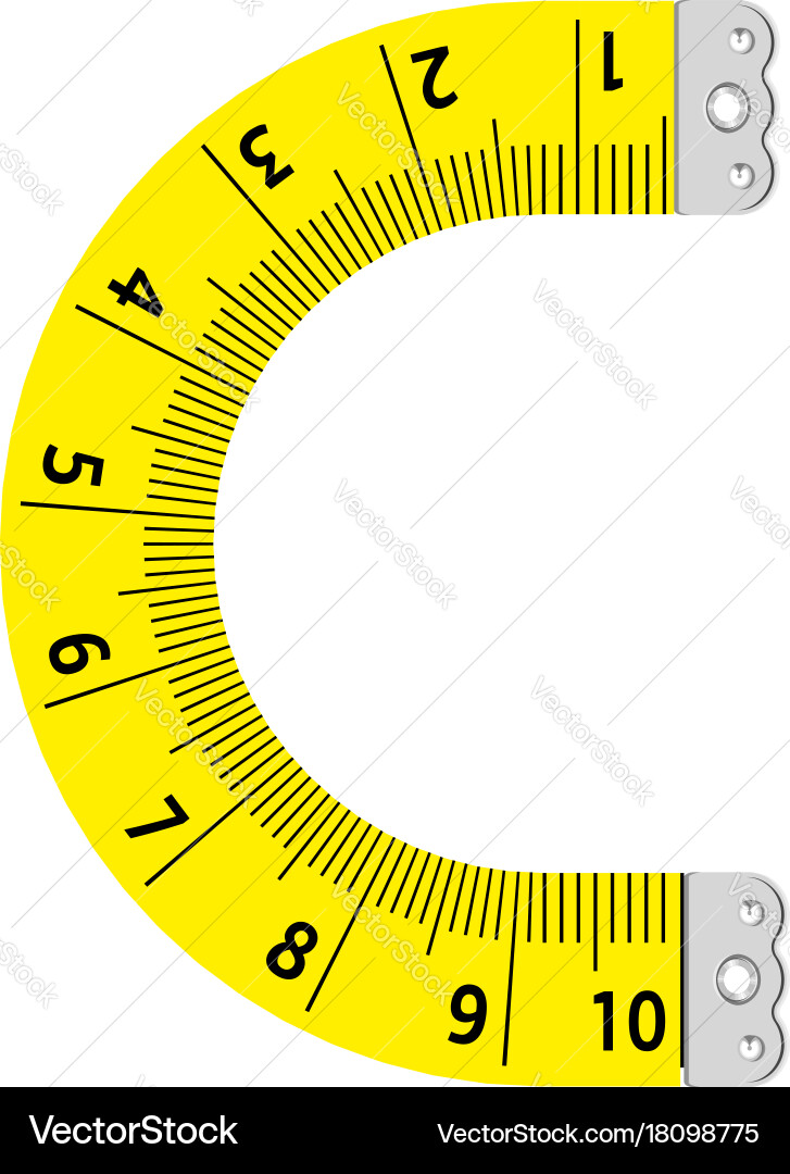 Letter c ruler icon cartoon style Royalty Free Vector Image