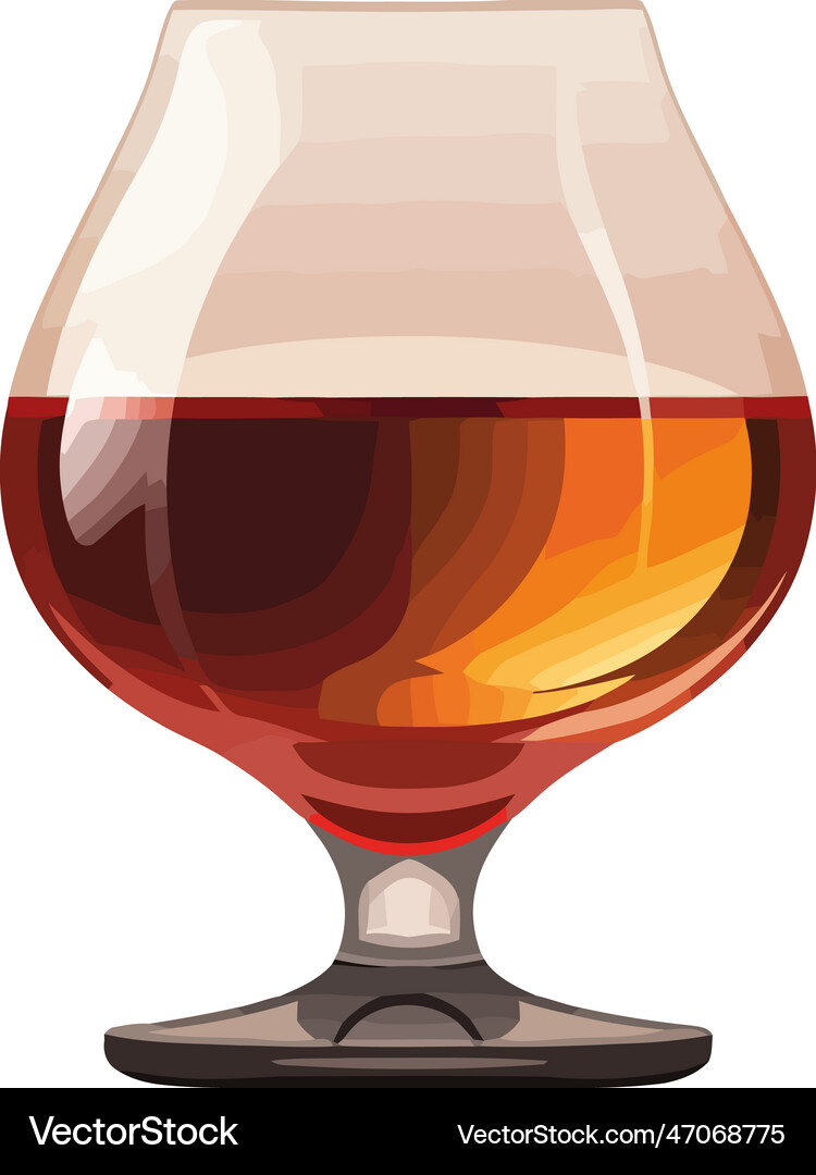 Luxury whiskey in glass Royalty Free Vector Image