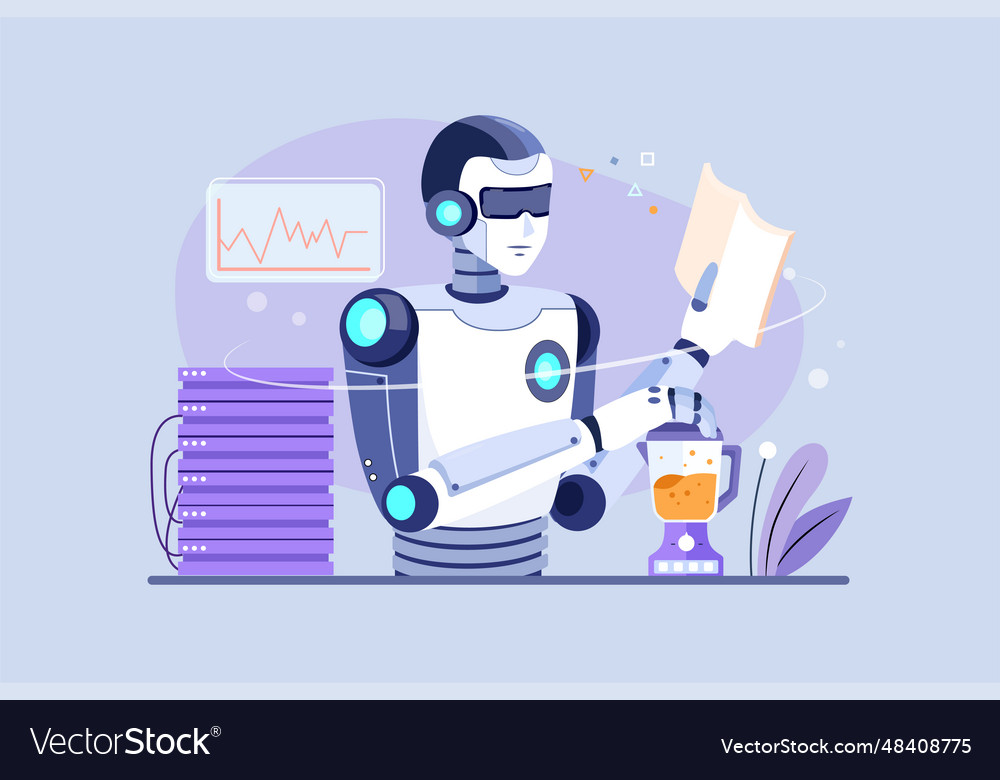 Machine learning concept Royalty Free Vector Image
