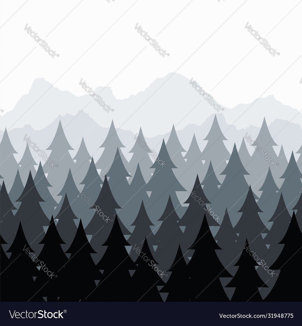 Pine forest seamless background pattern abstract Vector Image