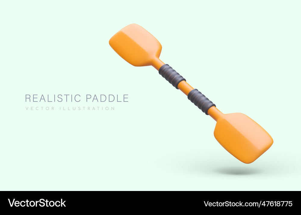 Realistic oar with two blades modern tourist Vector Image
