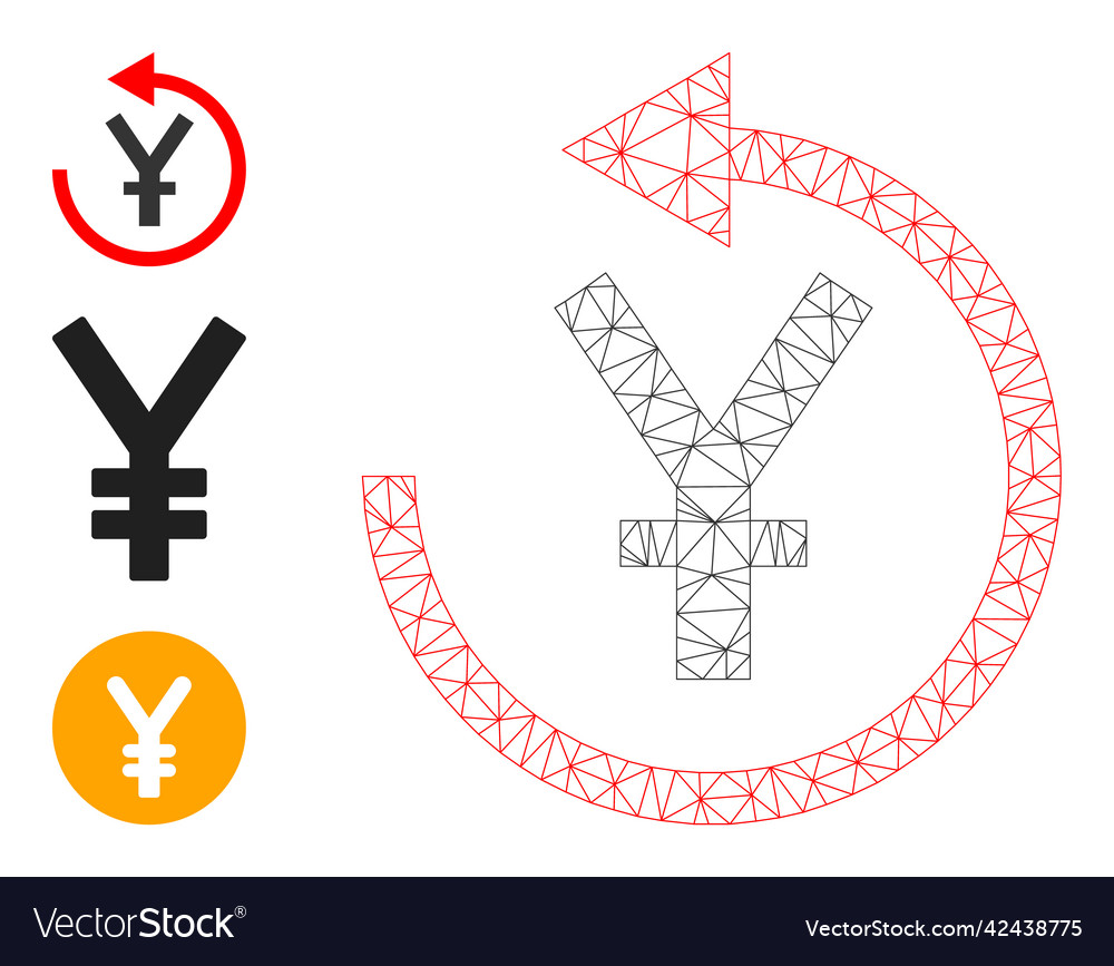 Web carcass yen chargeback icon and bonus Vector Image Web carcass yen chargeback icon and bonus Vector Image