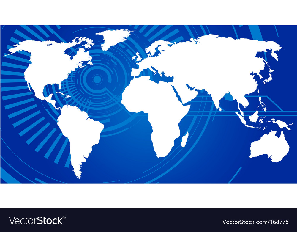 World map Royalty Free Vector Image - VectorStock