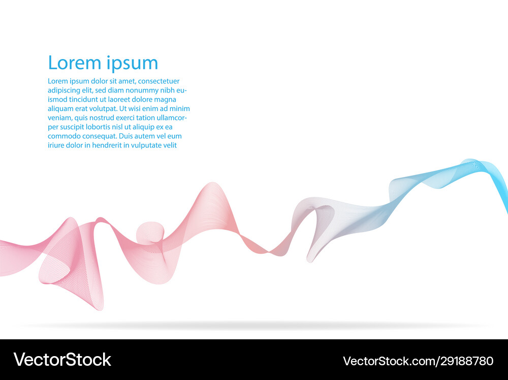 Colorful abstract wave lines isolated on white Vector Image