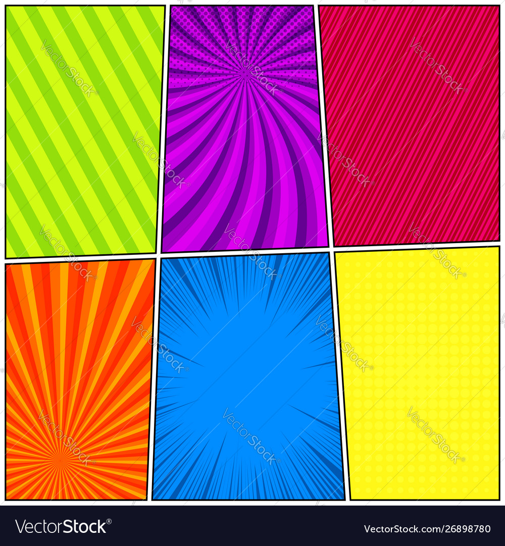 Comic colorful frames Royalty Free Vector Image