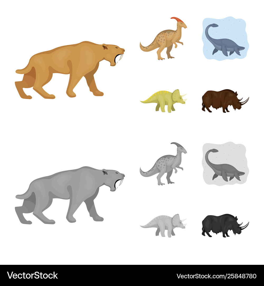 Design animal and character logo set Royalty Free Vector