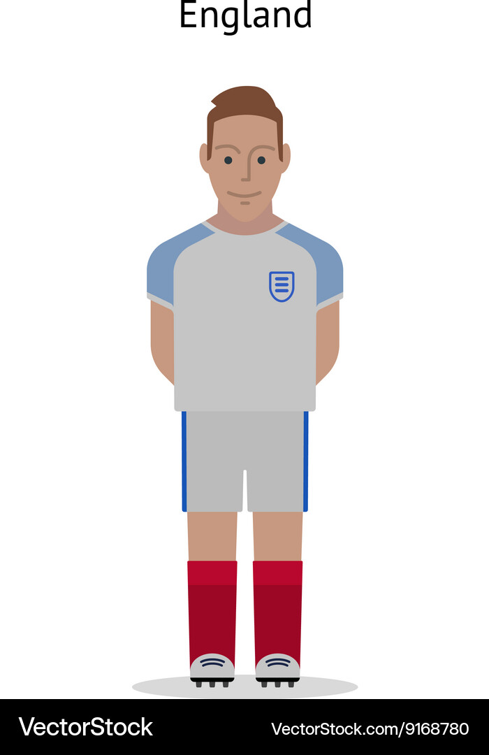 Football kit england Royalty Free Vector Image