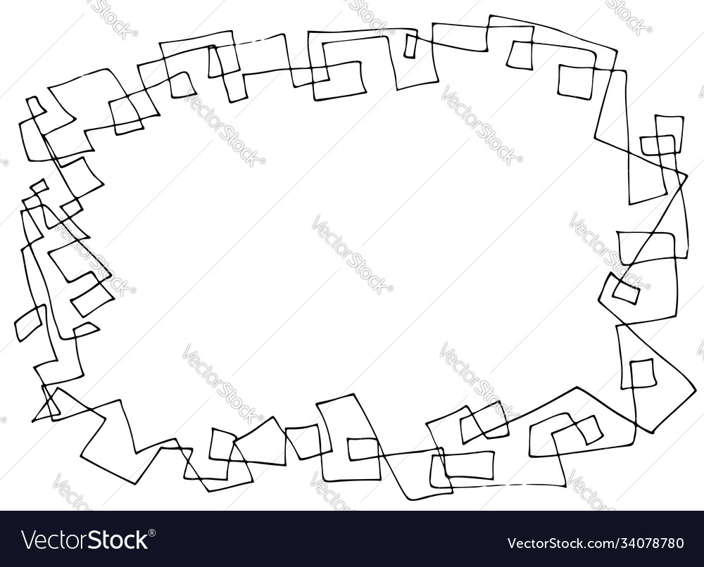 Hand drawn doodle frame black Royalty Free Vector Image