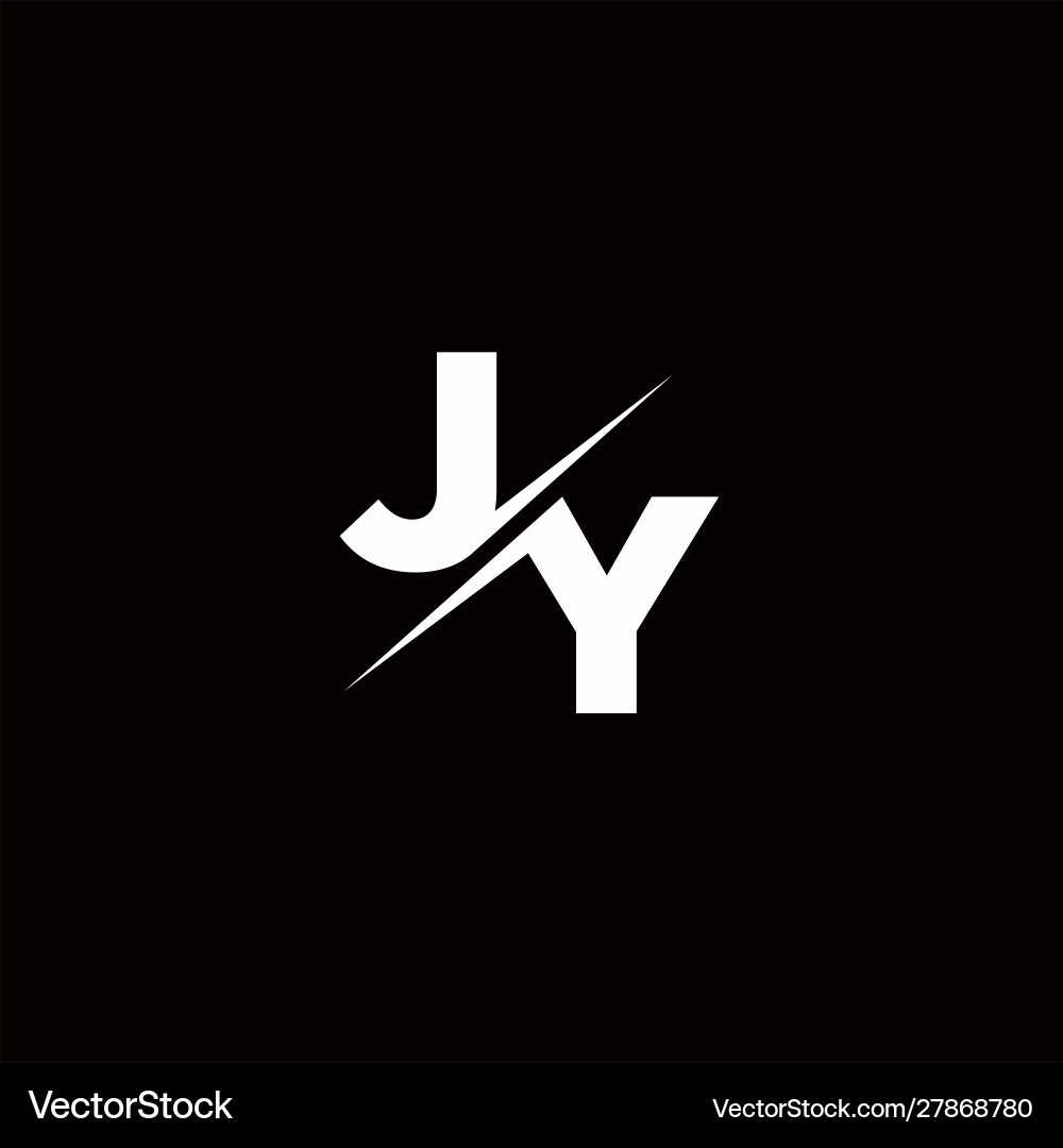 Jy logo letter monogram slash with modern Vector Image