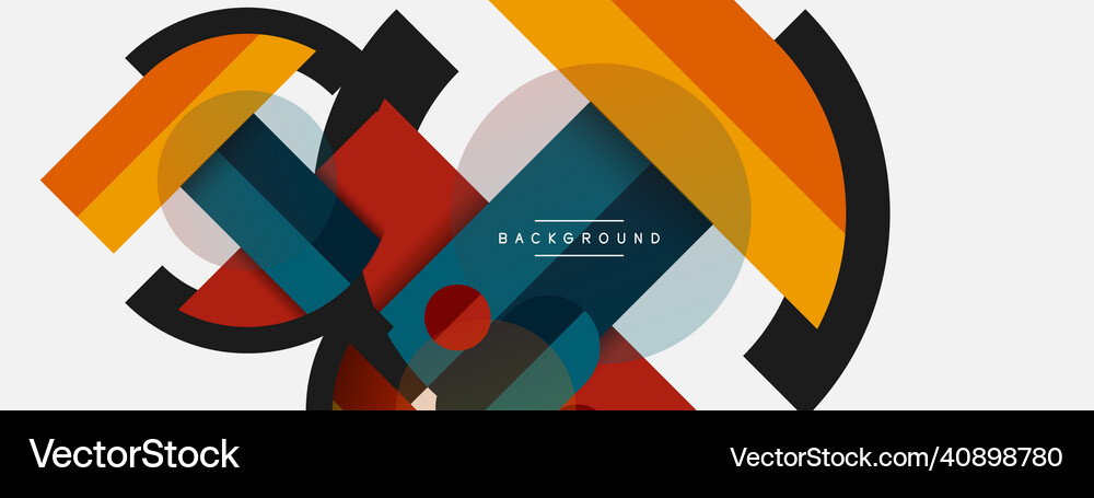 Round geometric shapes lines and circles Vector Image
