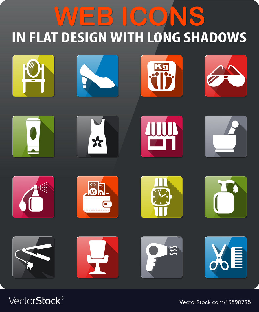 Beauty salon icon set Royalty Free Vector Image