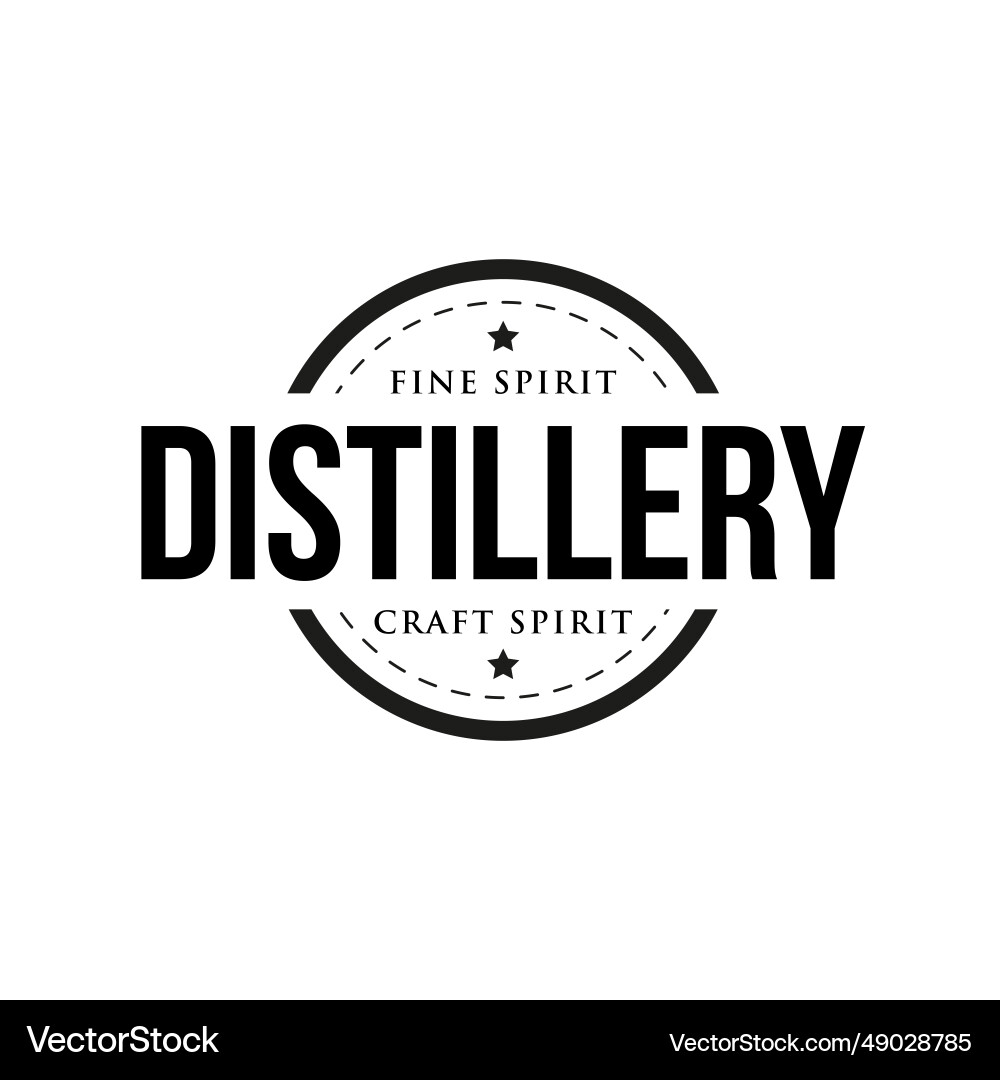 Distillery vintage stamp sign Royalty Free Vector Image