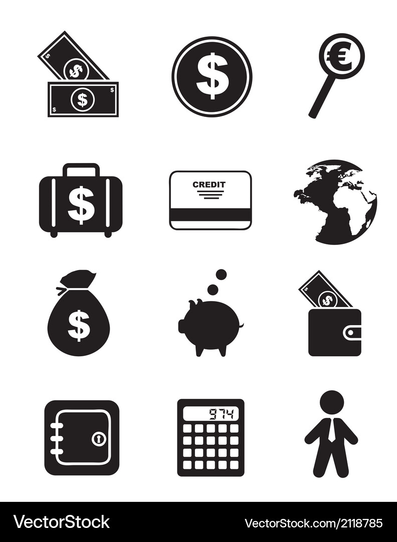 Money icons over white background Royalty Free Vector Image