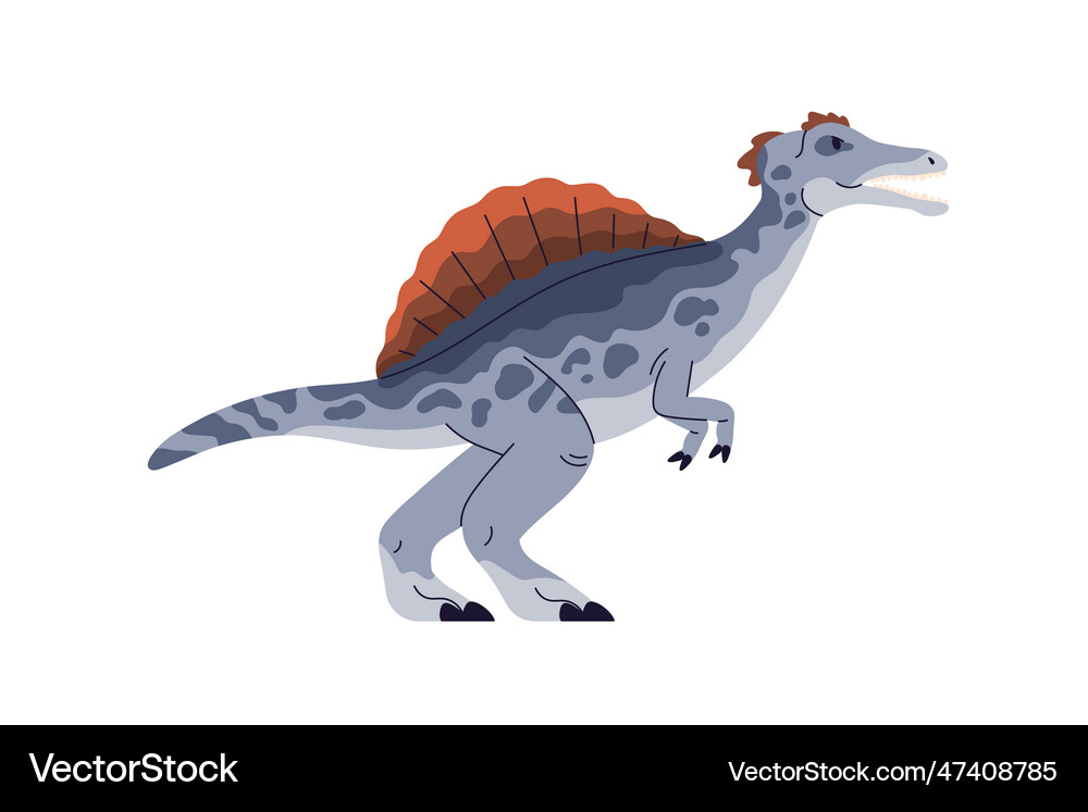 Spinosaurus prehistoric dinosaur dino Royalty Free Vector