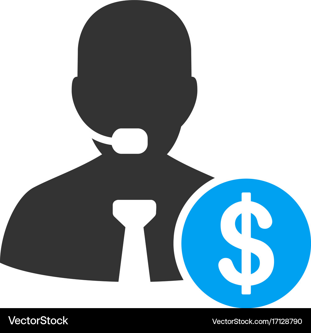 Bank call center flat icon Royalty Free Vector Image