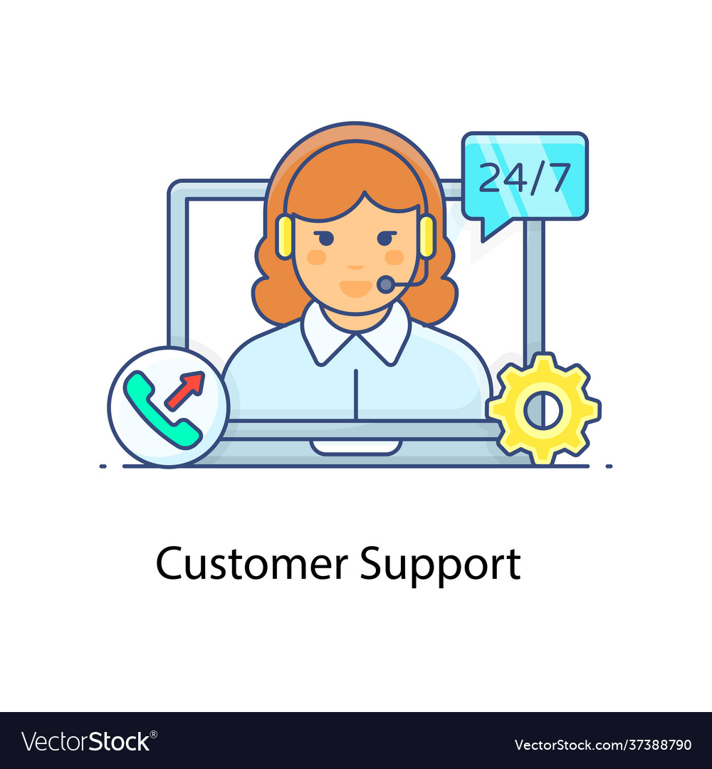 Customer support Royalty Free Vector Image - VectorStock