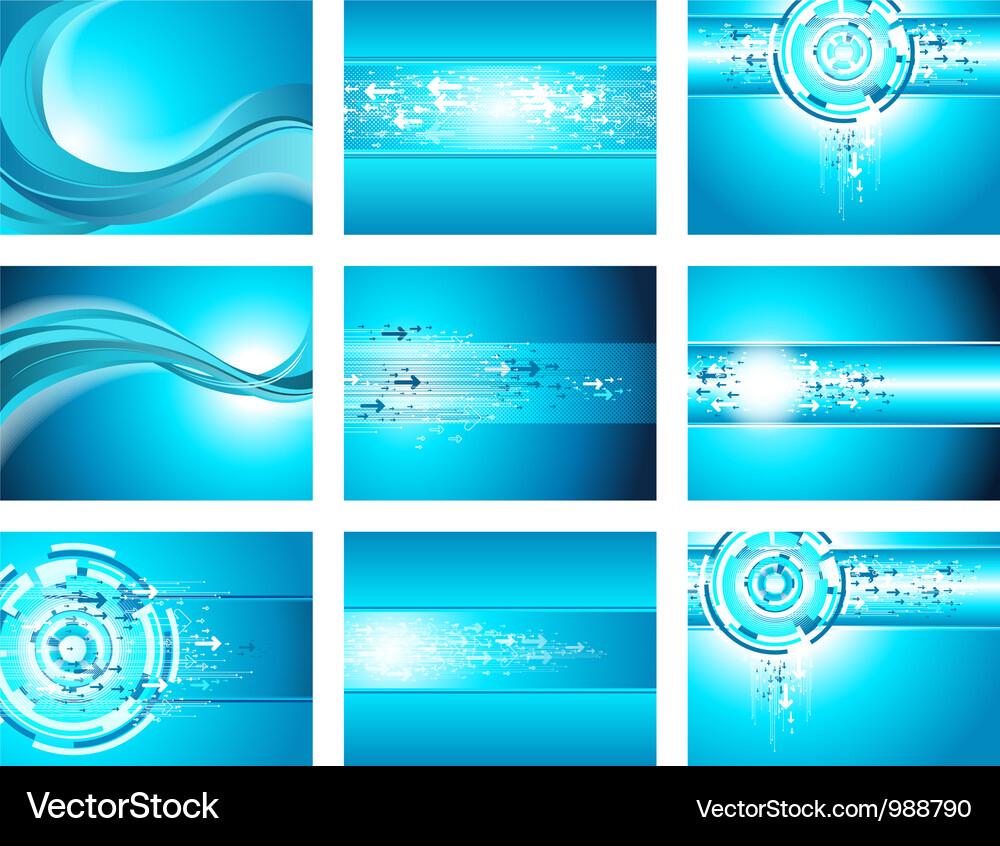 Site Blue Wave and Arrows Background collection Vector Image