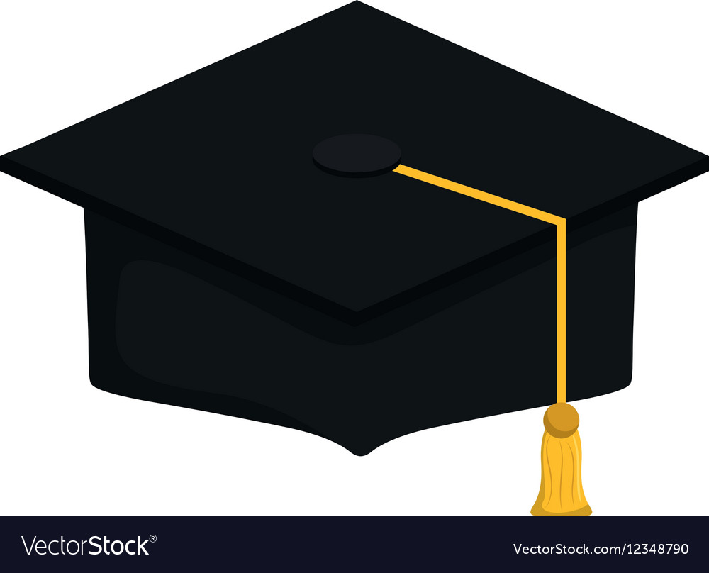 Student graduation hat Royalty Free Vector Image