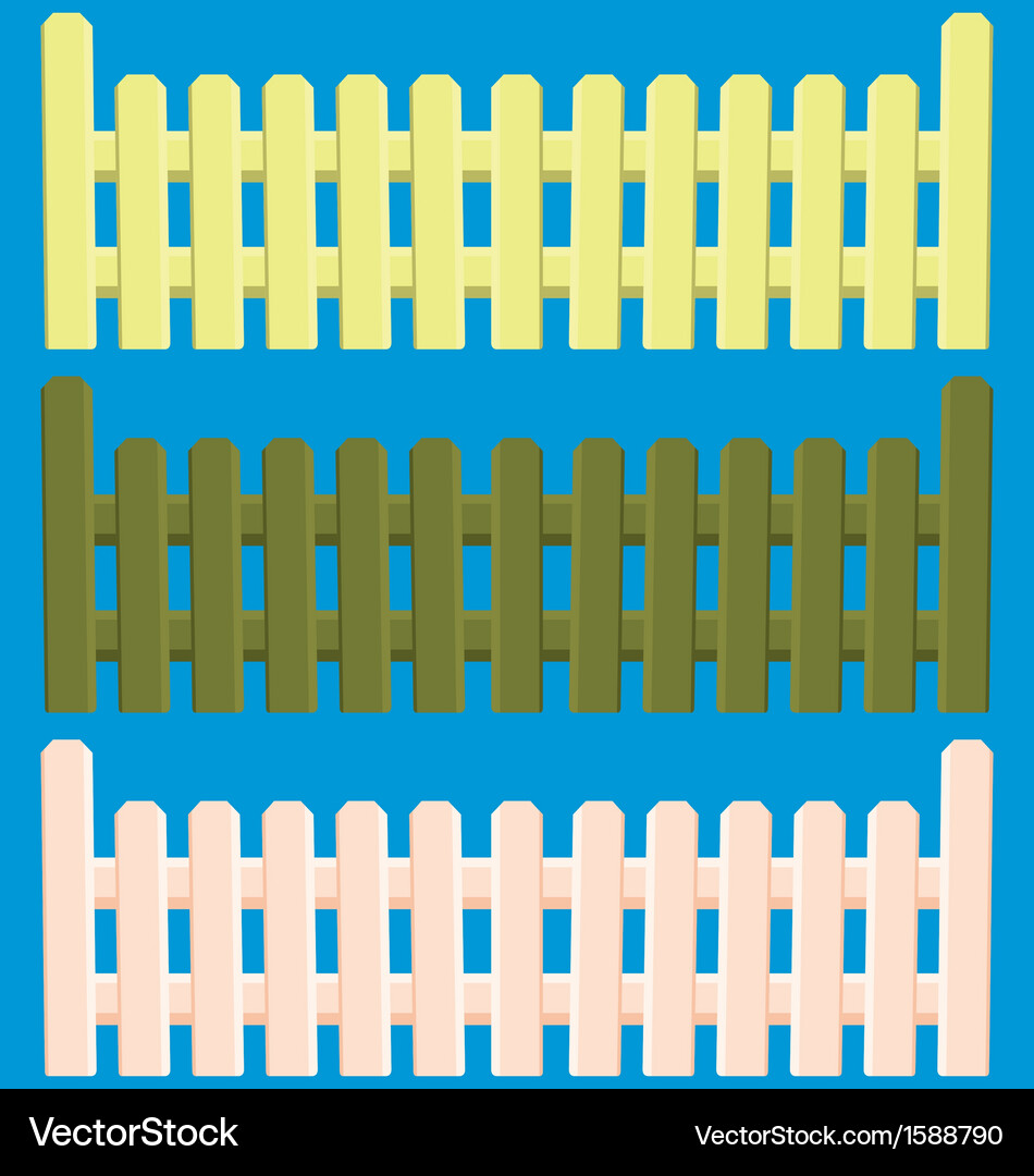 Wood fence Royalty Free Vector Image - VectorStock