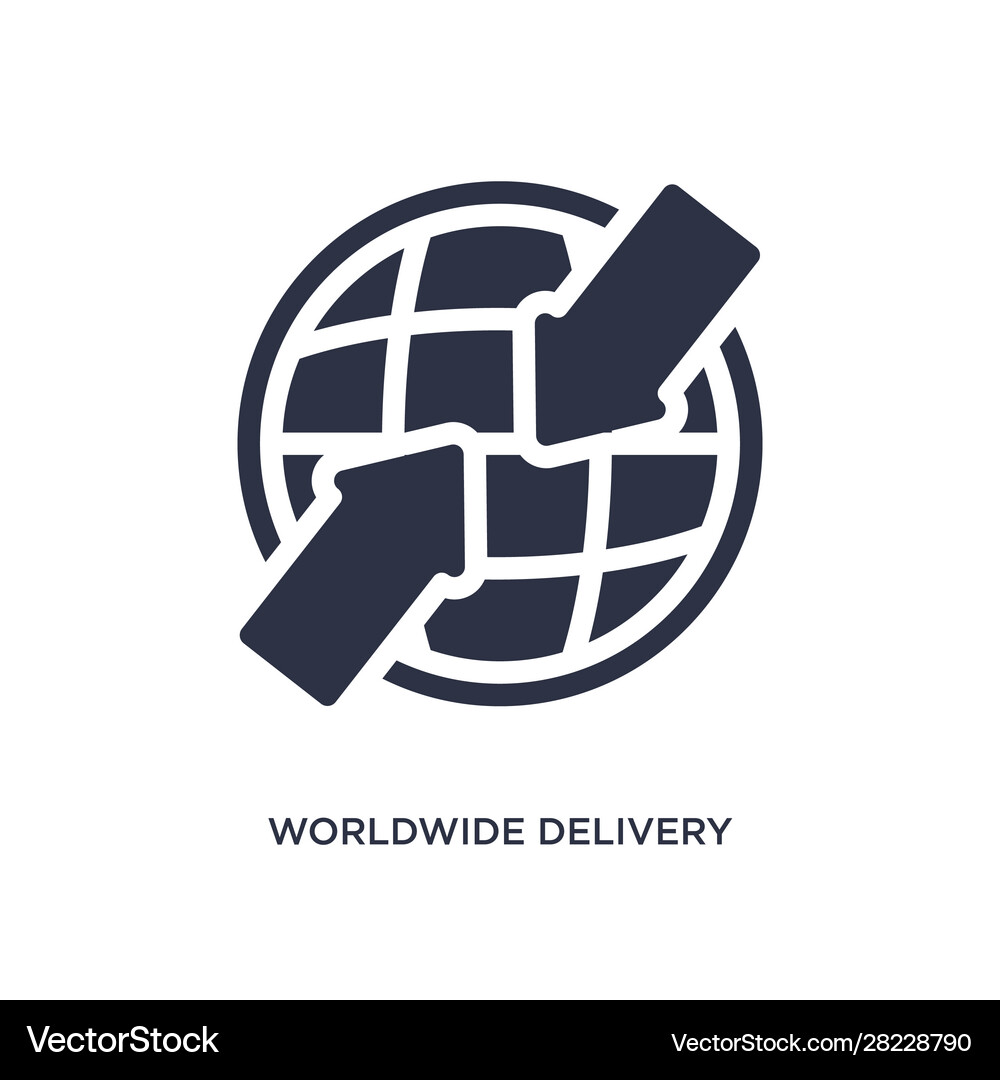 Worldwide delivery icon on white background Vector Image