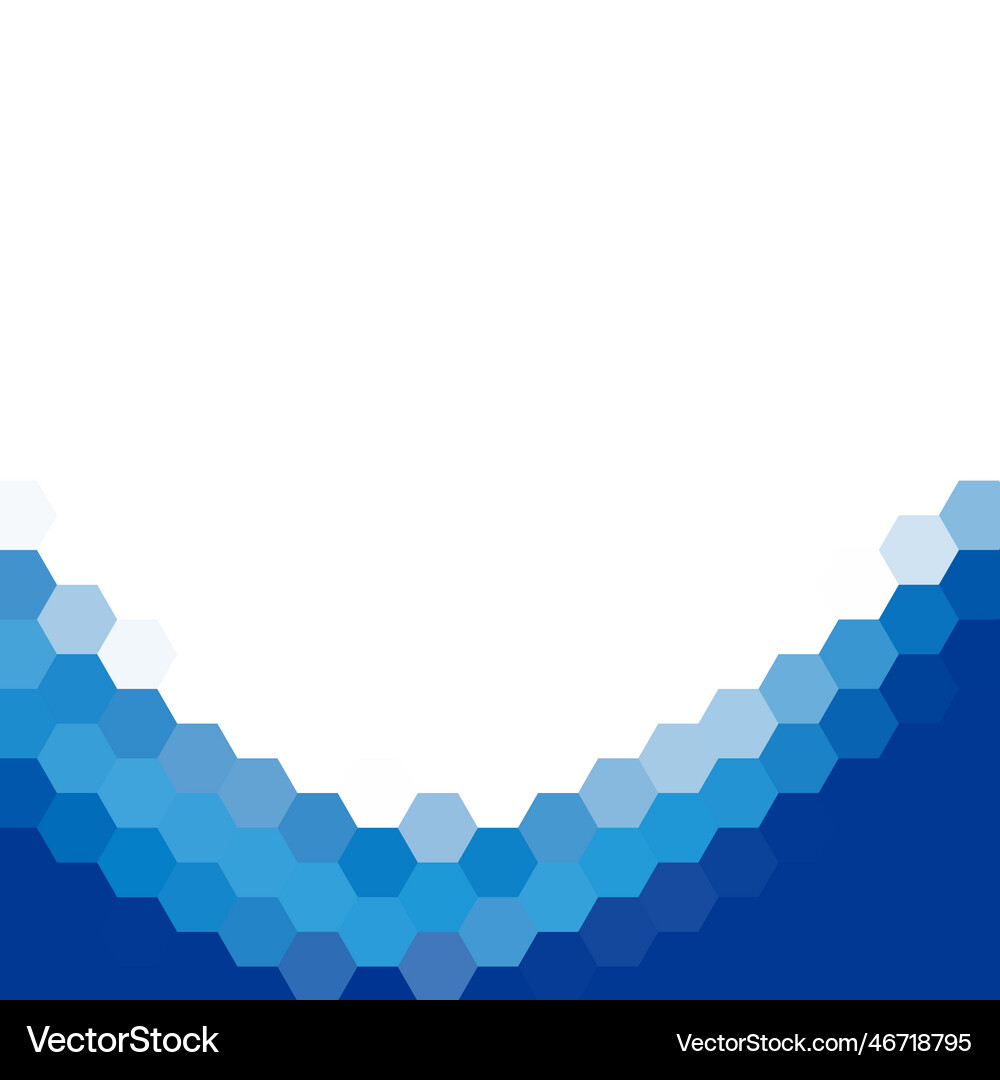 Blue hexagon background presentation template Vector Image