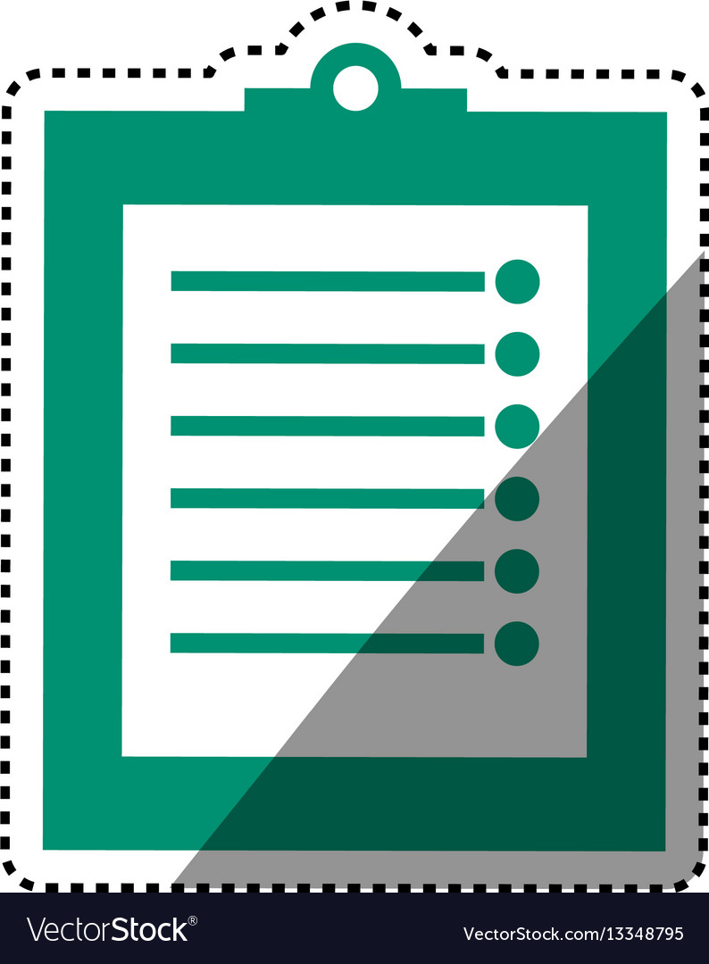 Checklist document sheet Royalty Free Vector Image