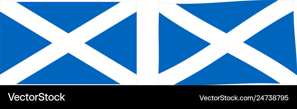 Flag scotland simple and slightly waving Vector Image