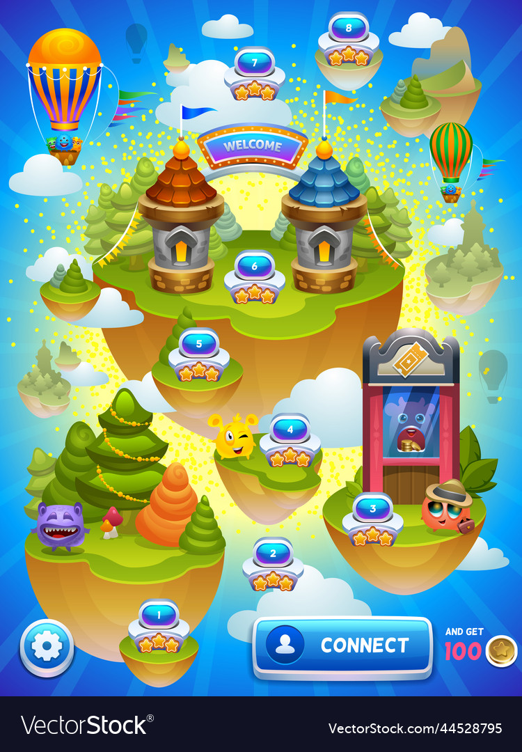 Game map Royalty Free Vector Image - VectorStock